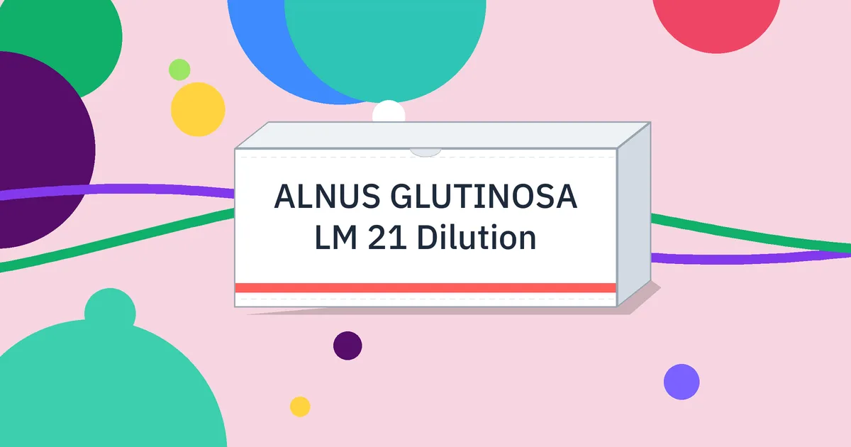 Symbolbild: Packung mit der Aufschrift ALNUS GLUTINOSA LM 21 Dilution (PZN 13312600) – Verfügbarkeit und Bezug in Apotheken in Frankfurt am Main