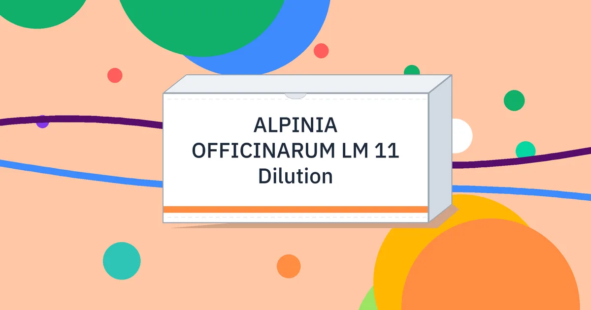 Symbolbild: Packung mit der Aufschrift ALPINIA OFFICINARUM LM 11 Dilution (PZN 13313835) – Verfügbarkeit und Bezug in Apotheken in Frankfurt am Main