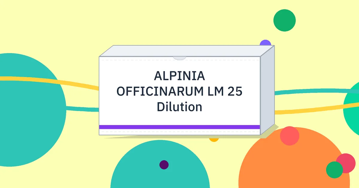 Symbolbild: Packung mit der Aufschrift ALPINIA OFFICINARUM LM 25 Dilution (PZN 13314007) – Verfügbarkeit und Bezug in Apotheken in Frankfurt am Main