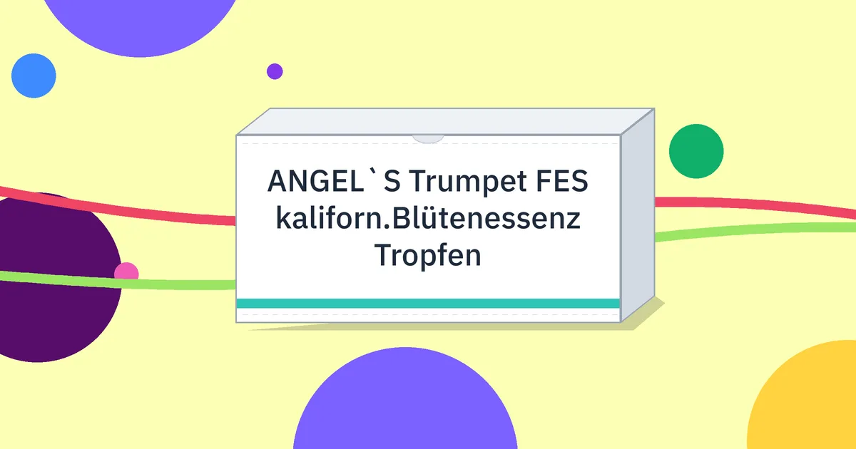 Symbolbild: Packung mit der Aufschrift ANGEL`S Trumpet FES kaliforn.Blütenessenz Tropfen (PZN 09173021) – Verfügbarkeit und Bezug in Apotheken in Frankfurt am Main