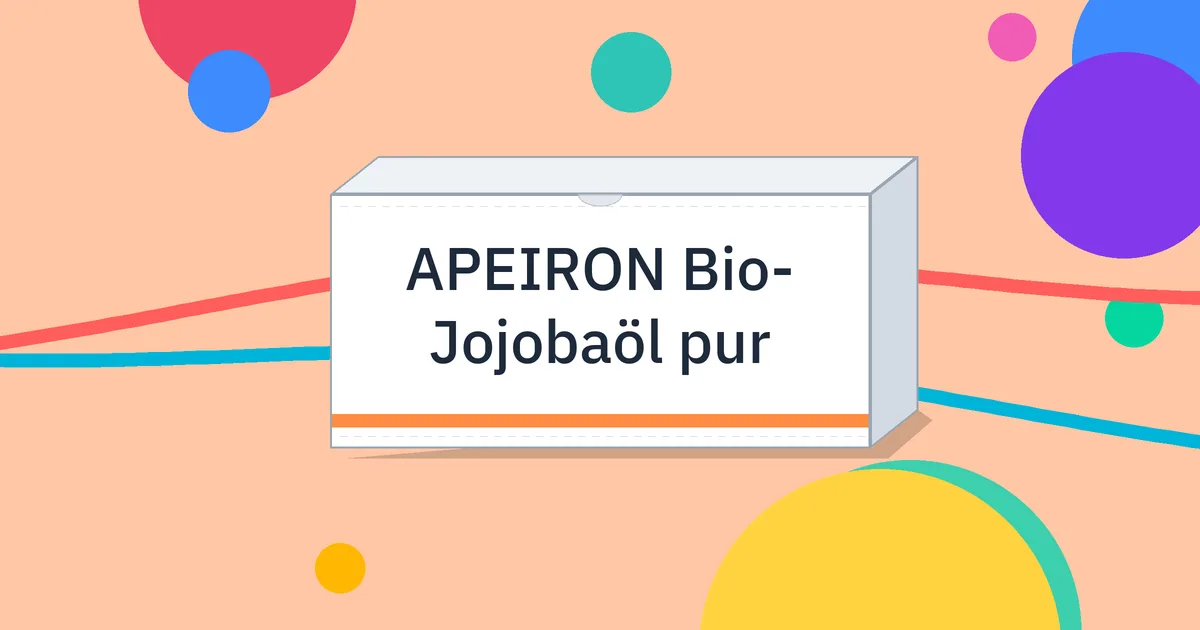 Symbolbild: Packung mit der Aufschrift APEIRON Bio-Jojobaöl pur (PZN 17196668) – Verfügbarkeit und Bezug in Apotheken in Frankfurt am Main