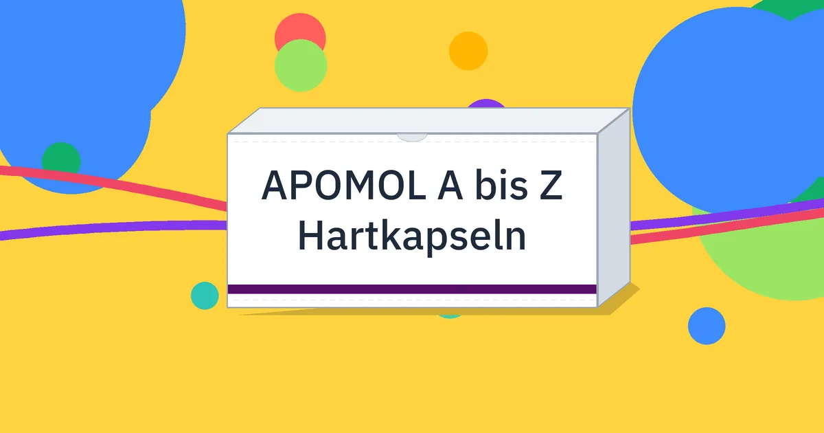Symbolbild: Packung mit der Aufschrift APOMOL A bis Z Hartkapseln (PZN 20574588) – Verfügbarkeit und Bezug in Apotheken in Frankfurt am Main