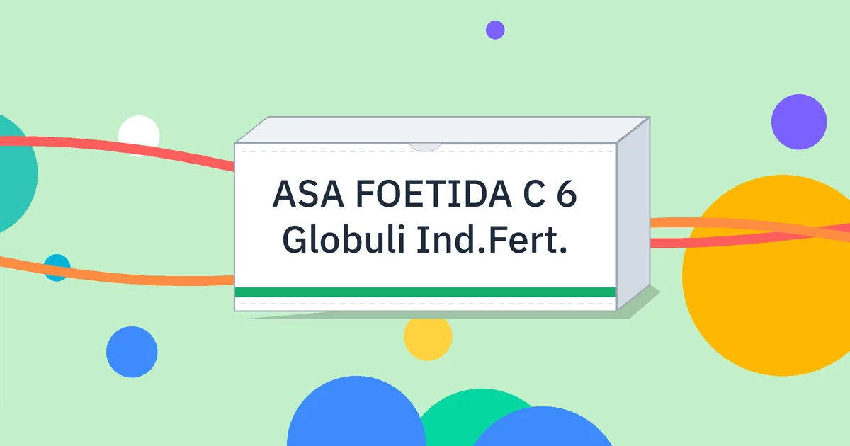 Symbolbild: Packung mit der Aufschrift ASA FOETIDA C 6 Globuli Ind.Fert. (PZN 17644196) – Verfügbarkeit und Bezug in Apotheken in Frankfurt am Main