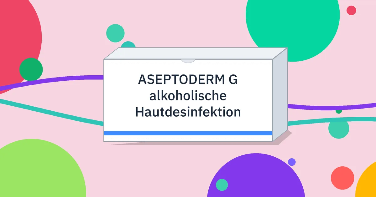 Symbolbild: Packung mit der Aufschrift ASEPTODERM G alkoholische Hautdesinfektion (PZN 00143952) – Verfügbarkeit und Bezug in Apotheken in Frankfurt am Main