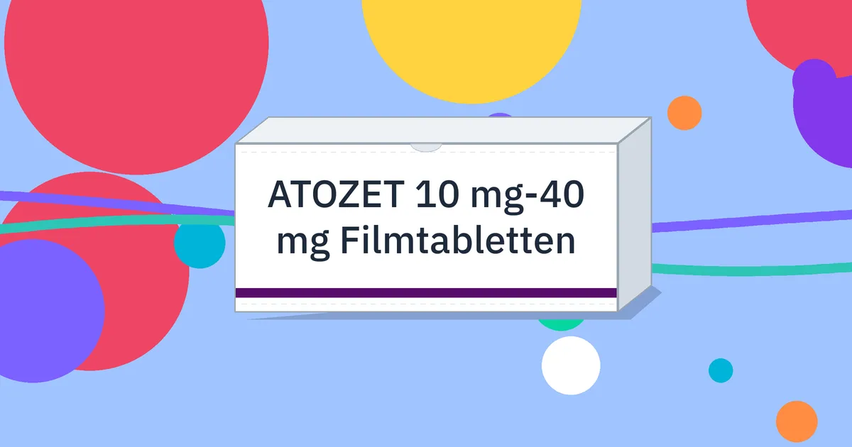 Symbolbild: Packung mit der Aufschrift ATOZET 10 mg-40 mg Filmtabletten (PZN 16036595) – Verfügbarkeit und Bezug in Apotheken in Frankfurt am Main