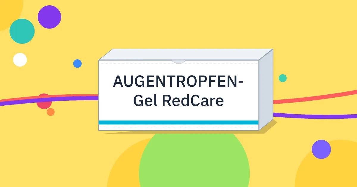 Symbolbild: Packung mit der Aufschrift AUGENTROPFEN-Gel RedCare (PZN 17506152) – Verfügbarkeit und Bezug in Apotheken in Frankfurt am Main
