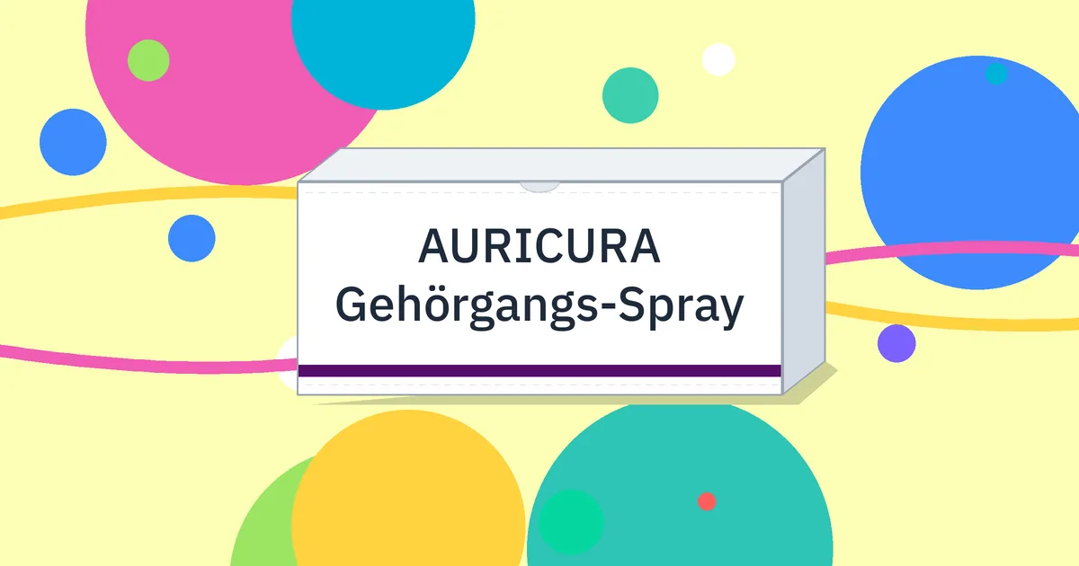Symbolbild: Packung mit der Aufschrift AURICURA Gehörgangs-Spray (PZN 18900299) – Verfügbarkeit und Bezug in Apotheken in Frankfurt am Main