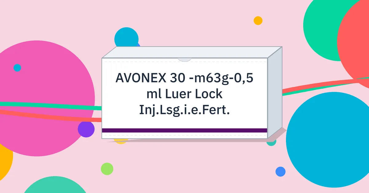 Symbolbild: Packung mit der Aufschrift AVONEX 30 -m63g-0,5 ml Luer Lock Inj.Lsg.i.e.Fert. (PZN 10532821) – Verfügbarkeit und Bezug in Apotheken in Frankfurt am Main