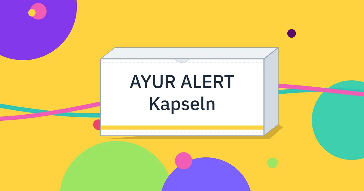 Symbolbild: Packung mit der Aufschrift AYUR ALERT Kapseln (PZN 05974994) – Verfügbarkeit und Bezug in Apotheken in Frankfurt am Main