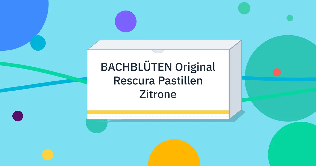 Symbolbild: Packung mit der Aufschrift BACHBLÜTEN Original Rescura Pastillen Zitrone (PZN 16391735) – Verfügbarkeit und Bezug in Apotheken in Frankfurt am Main
