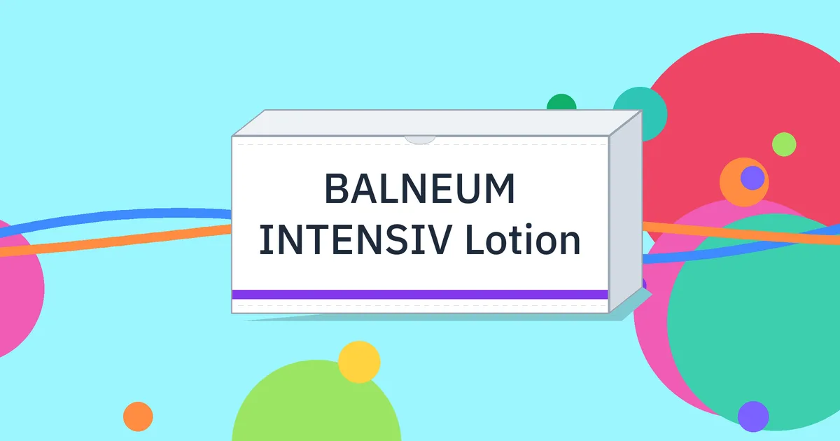 Symbolbild: Packung mit der Aufschrift BALNEUM INTENSIV Lotion (PZN 08712757) – Verfügbarkeit und Bezug in Apotheken in Frankfurt am Main