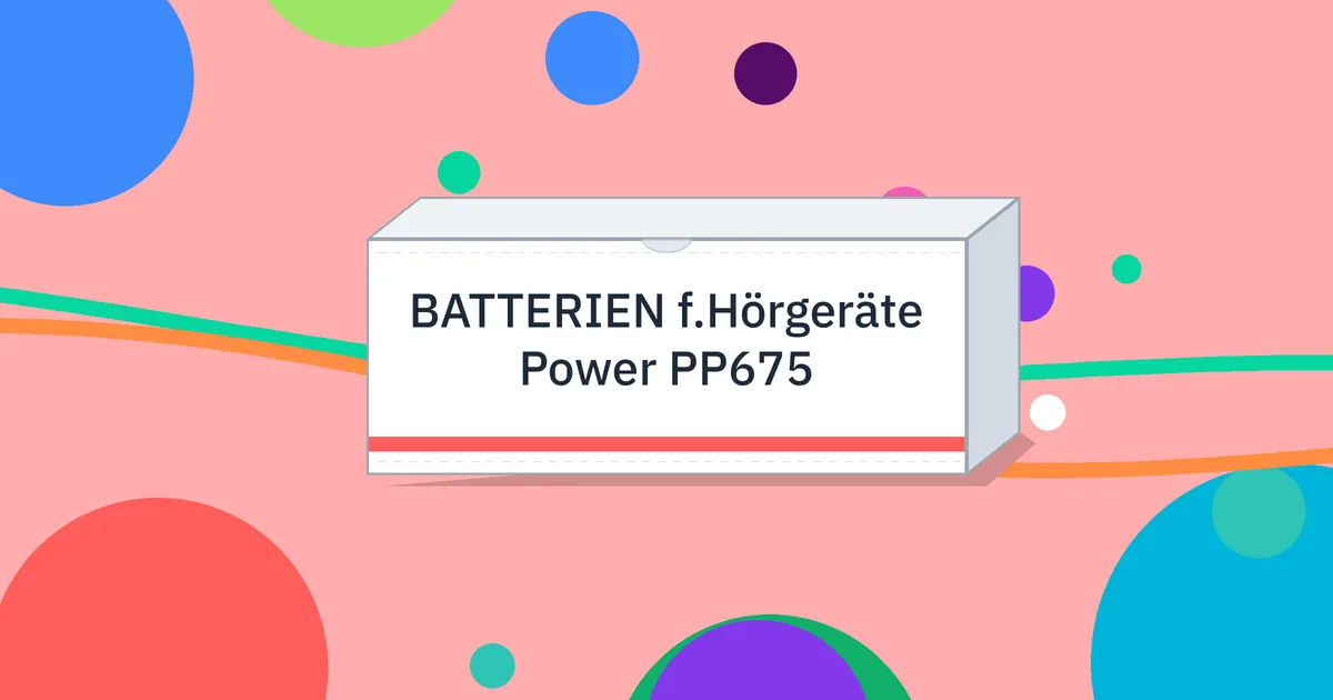 Symbolbild: Packung mit der Aufschrift BATTERIEN f.Hörgeräte Power PP675 (PZN 04877616) – Verfügbarkeit und Bezug in Apotheken in Frankfurt am Main