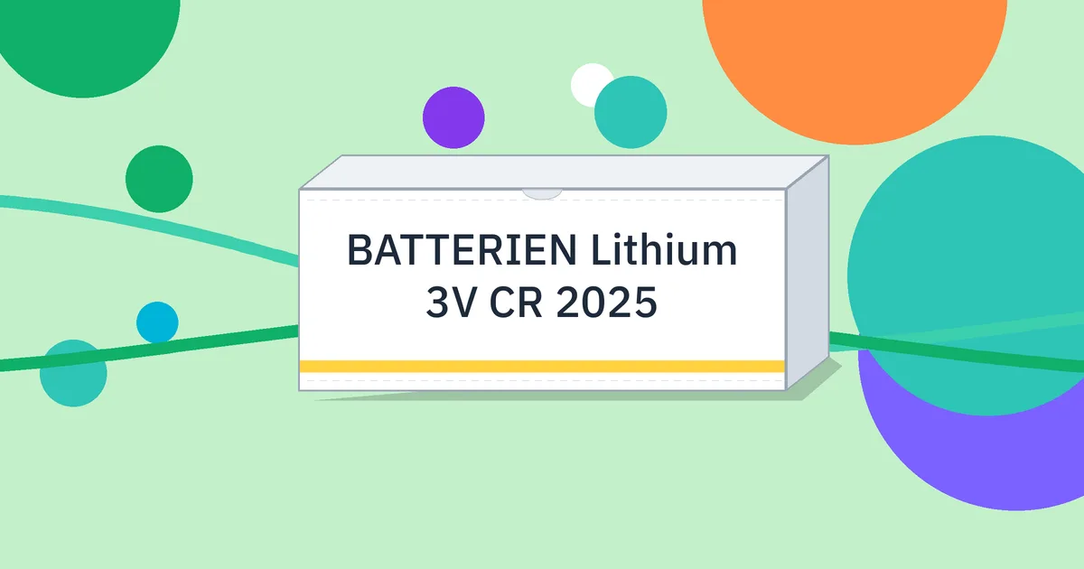 Symbolbild: Packung mit der Aufschrift BATTERIEN Lithium 3V CR 2025 (PZN 00683944) – Verfügbarkeit und Bezug in Apotheken in Frankfurt am Main