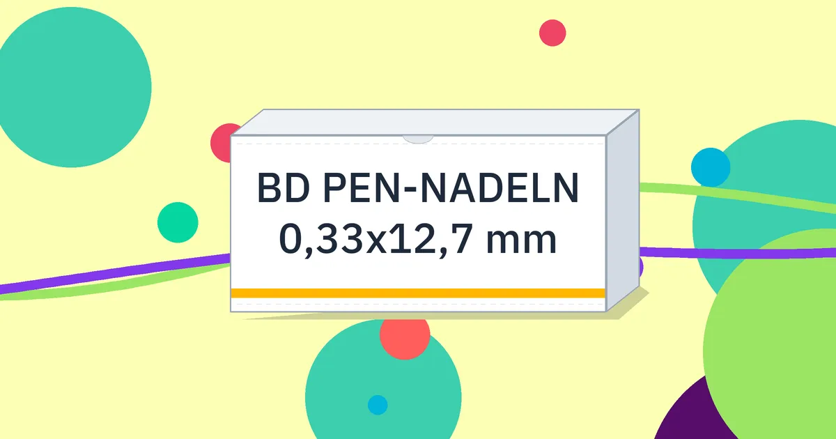 Symbolbild: Packung mit der Aufschrift BD PEN-NADELN 0,33x12,7 mm (PZN 02500439) – Verfügbarkeit und Bezug in Apotheken in Frankfurt am Main