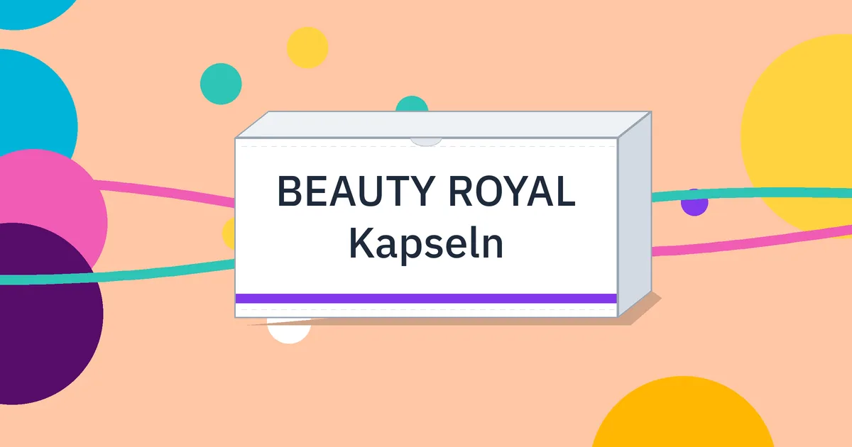 Symbolbild: Packung mit der Aufschrift BEAUTY ROYAL Kapseln (PZN 12469937) – Verfügbarkeit und Bezug in Apotheken in Frankfurt am Main