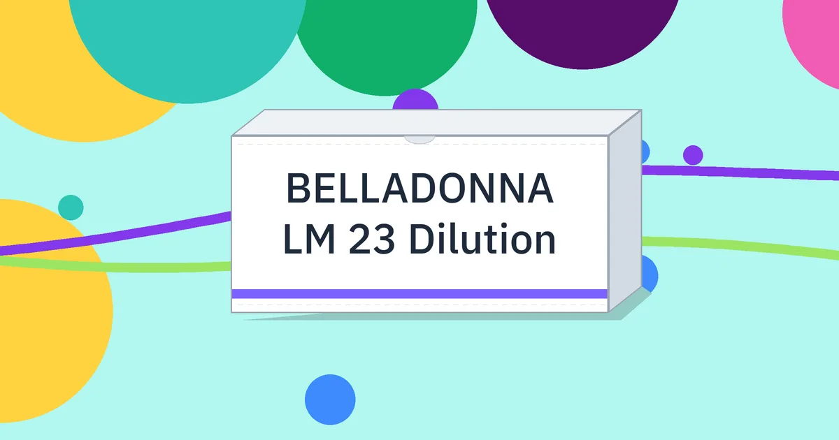 Symbolbild: Packung mit der Aufschrift BELLADONNA LM 23 Dilution (PZN 12791283) – Verfügbarkeit und Bezug in Apotheken in Frankfurt am Main