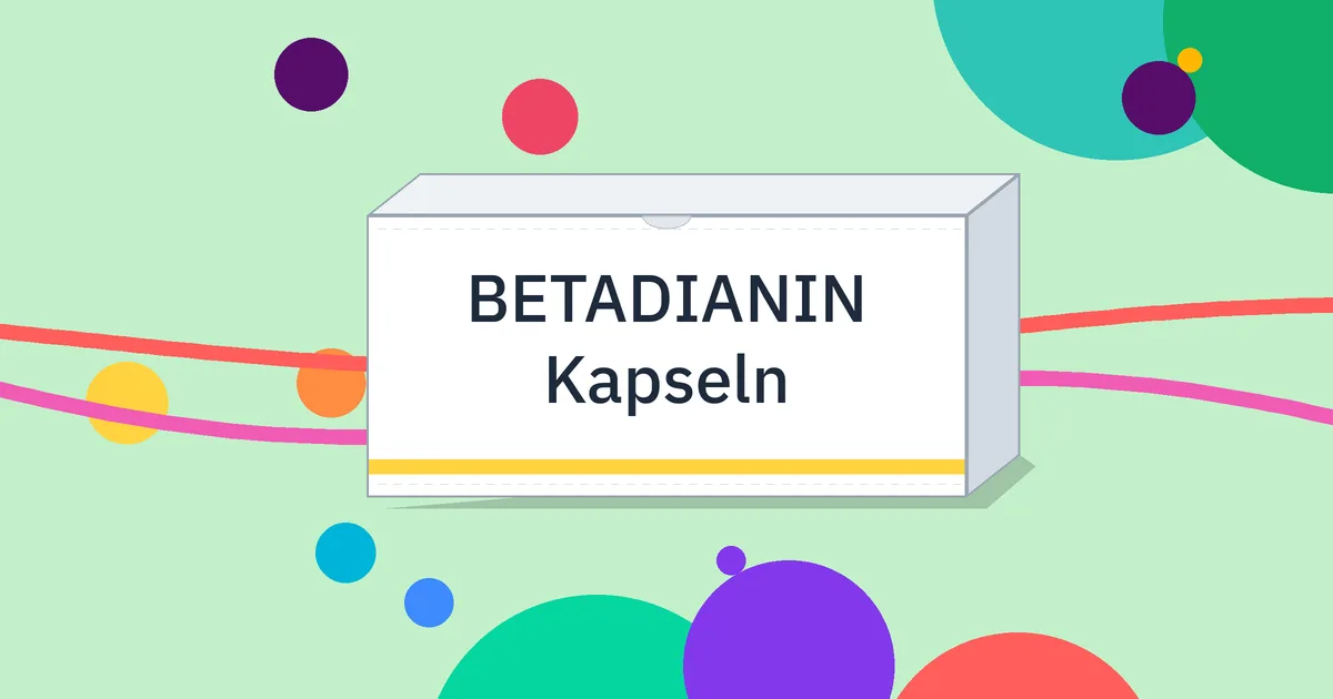 Symbolbild: Packung mit der Aufschrift BETADIANIN Kapseln (PZN 12479835) – Verfügbarkeit und Bezug in Apotheken in Frankfurt am Main