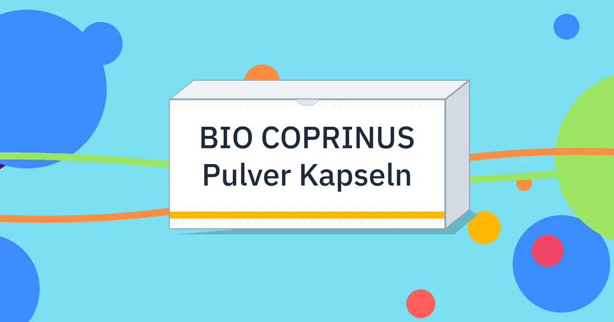 Symbolbild: Packung mit der Aufschrift BIO COPRINUS Pulver Kapseln (PZN 17628435) – Verfügbarkeit und Bezug in Apotheken in Frankfurt am Main