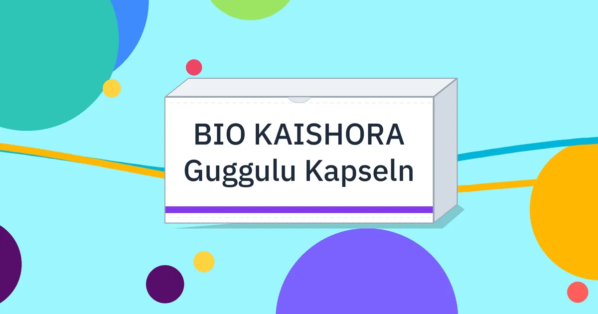 Symbolbild: Packung mit der Aufschrift BIO KAISHORA Guggulu Kapseln (PZN 16718455) – Verfügbarkeit und Bezug in Apotheken in Frankfurt am Main