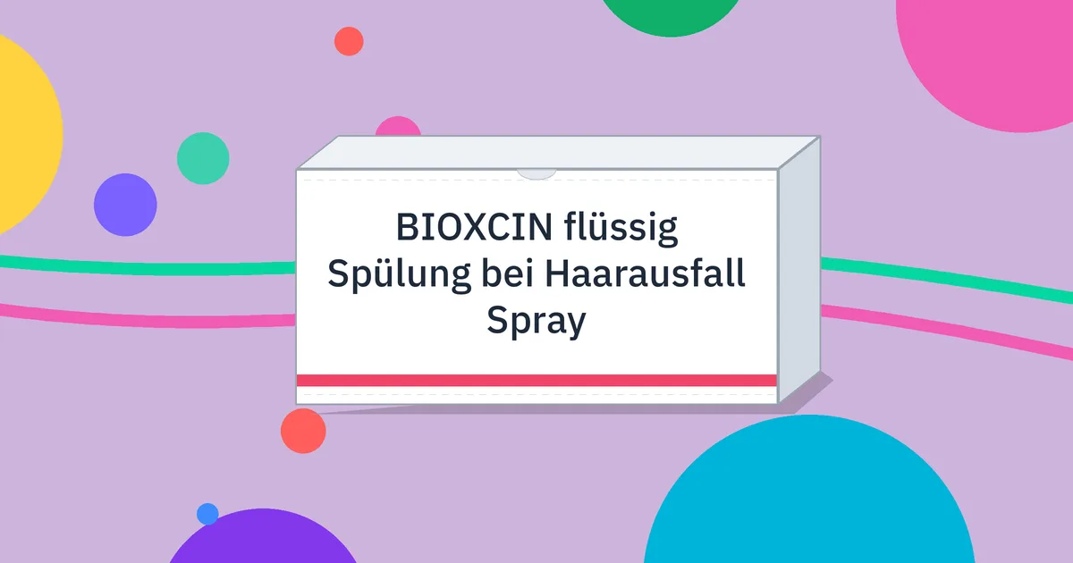 Symbolbild: Packung mit der Aufschrift BIOXCIN flüssig Spülung bei Haarausfall Spray (PZN 19216240) – Verfügbarkeit und Bezug in Apotheken in Frankfurt am Main