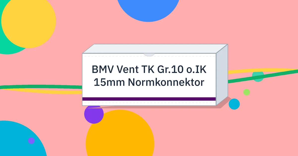 Symbolbild: Packung mit der Aufschrift BMV Vent TK Gr.10 o.IK 15mm Normkonnektor (PZN 18384426) – Verfügbarkeit und Bezug in Apotheken in Frankfurt am Main