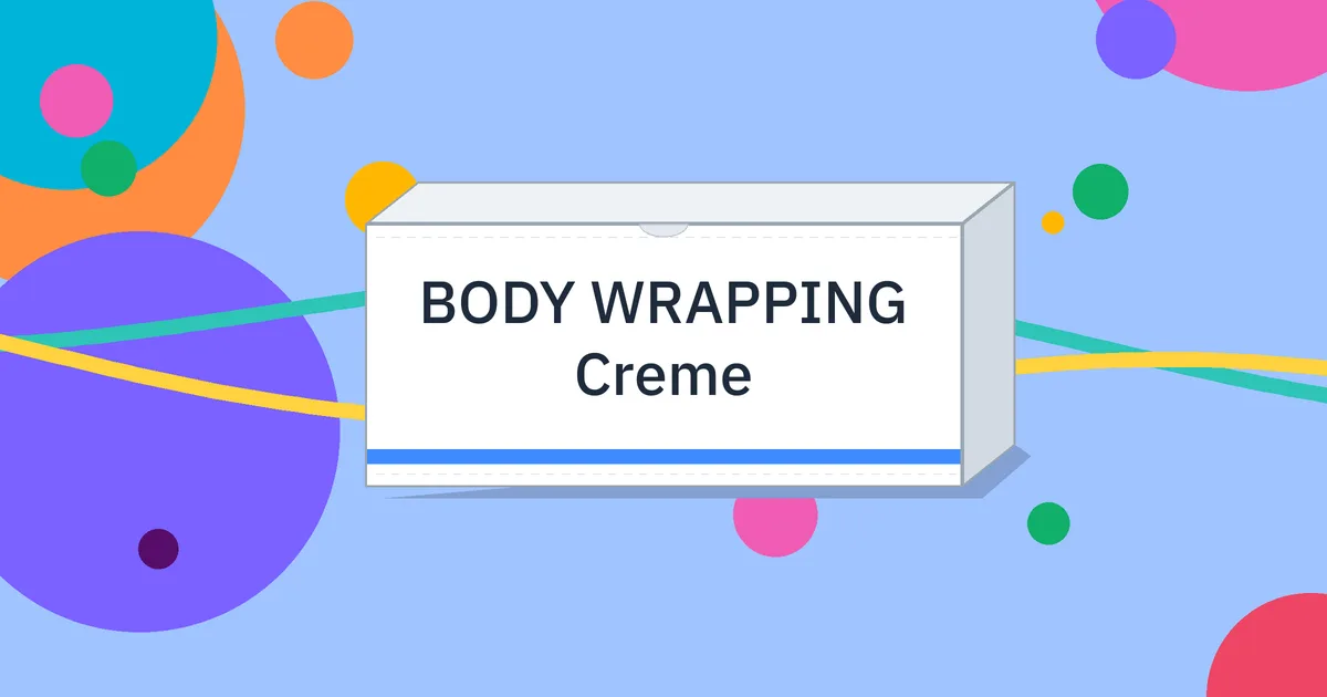 Symbolbild: Packung mit der Aufschrift BODY WRAPPING Creme (PZN 11224234) – Verfügbarkeit und Bezug in Apotheken in Frankfurt am Main
