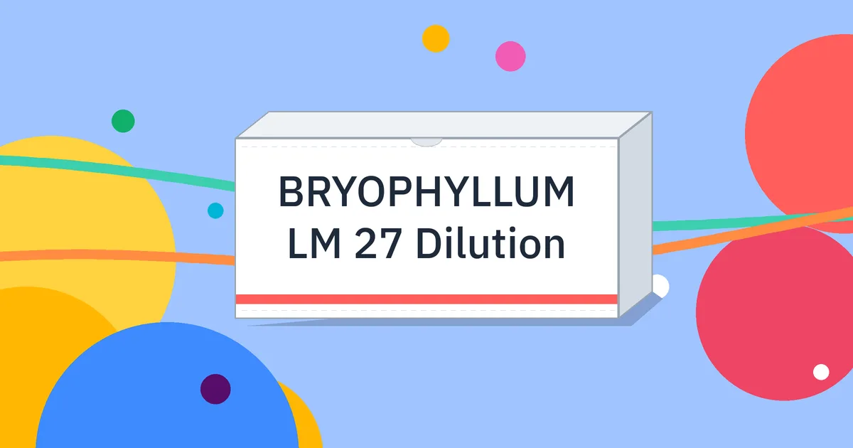 Symbolbild: Packung mit der Aufschrift BRYOPHYLLUM LM 27 Dilution (PZN 13397737) – Verfügbarkeit und Bezug in Apotheken in Frankfurt am Main