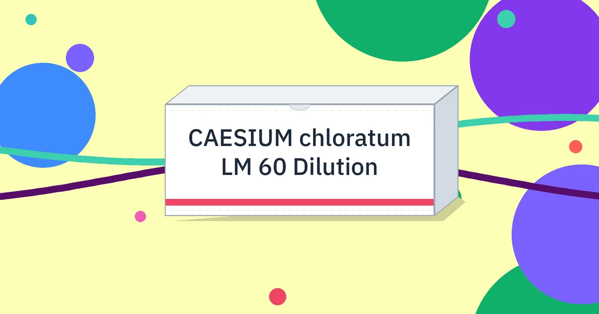 Symbolbild: Packung mit der Aufschrift CAESIUM chloratum LM 60 Dilution (PZN 12799356) – Verfügbarkeit und Bezug in Apotheken in Frankfurt am Main