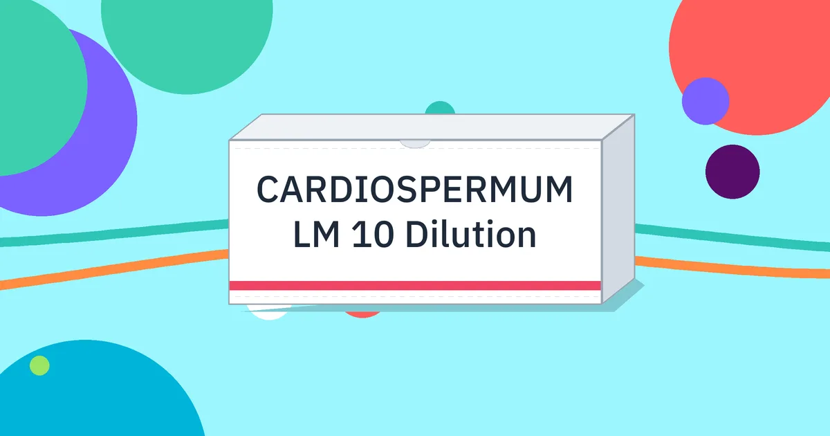 Symbolbild: Packung mit der Aufschrift CARDIOSPERMUM LM 10 Dilution (PZN 12810299) – Verfügbarkeit und Bezug in Apotheken in Frankfurt am Main
