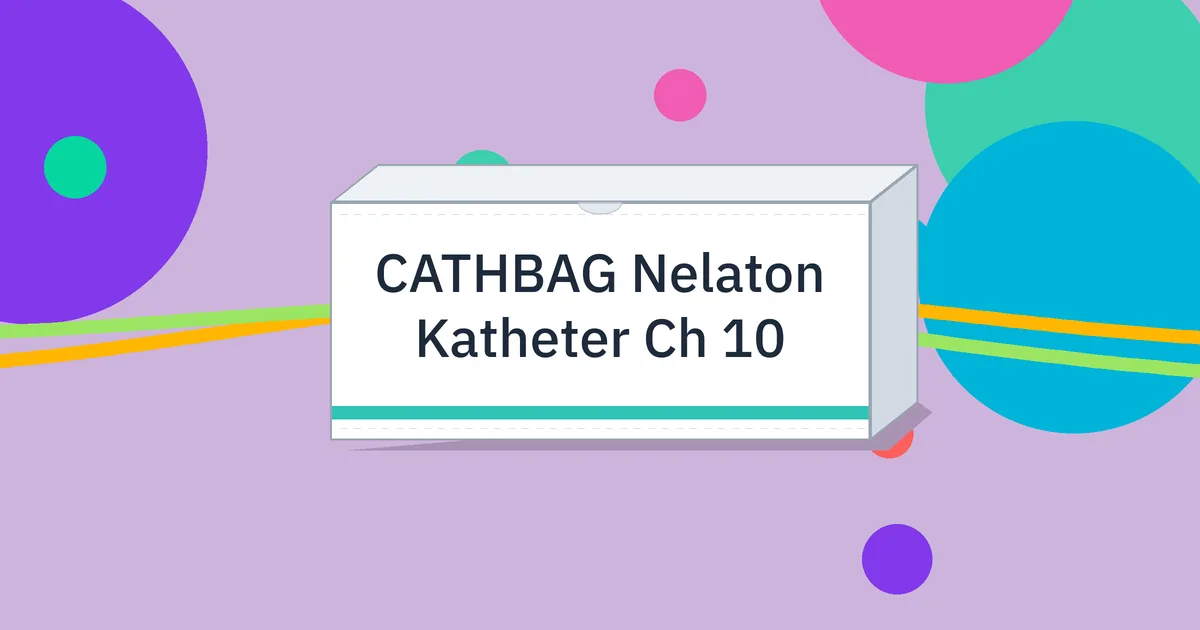 Symbolbild: Packung mit der Aufschrift CATHBAG Nelaton Katheter Ch 10 (PZN 14267787) – Verfügbarkeit und Bezug in Apotheken in Frankfurt am Main
