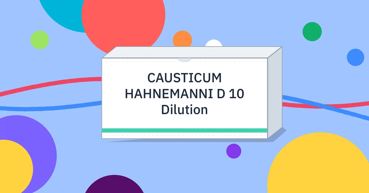 Symbolbild: Packung mit der Aufschrift CAUSTICUM HAHNEMANNI D 10 Dilution (PZN 02401513) – Verfügbarkeit und Bezug in Apotheken in Frankfurt am Main