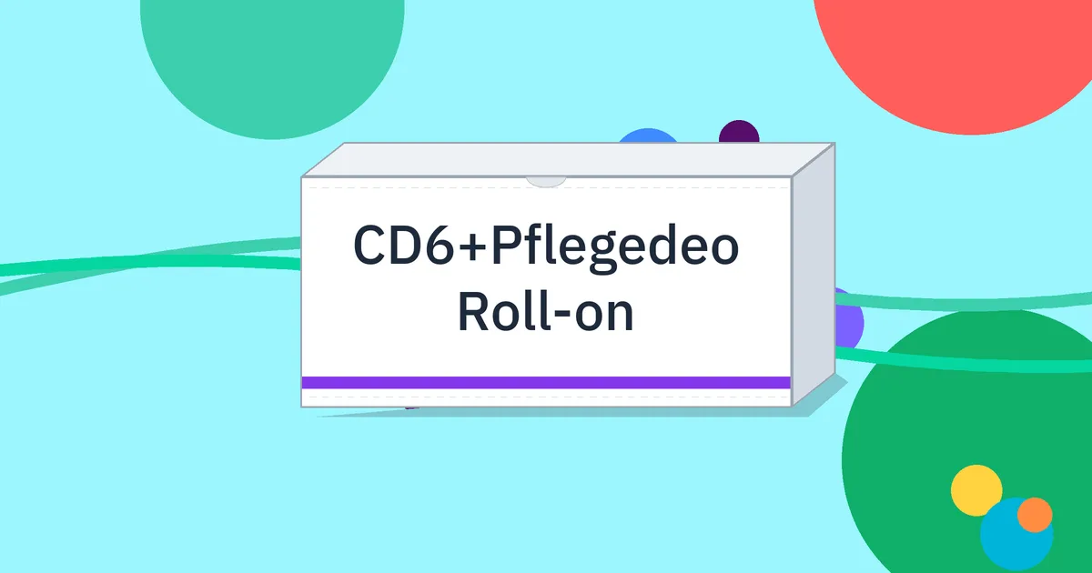 Symbolbild: Packung mit der Aufschrift CD6+Pflegedeo Roll-on (PZN 07791418) – Verfügbarkeit und Bezug in Apotheken in Frankfurt am Main