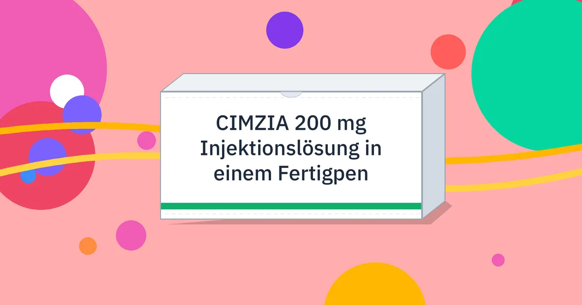 Symbolbild: Packung mit der Aufschrift CIMZIA 200 mg Injektionslösung in einem Fertigpen (PZN 19647365) – Verfügbarkeit und Bezug in Apotheken in Frankfurt am Main