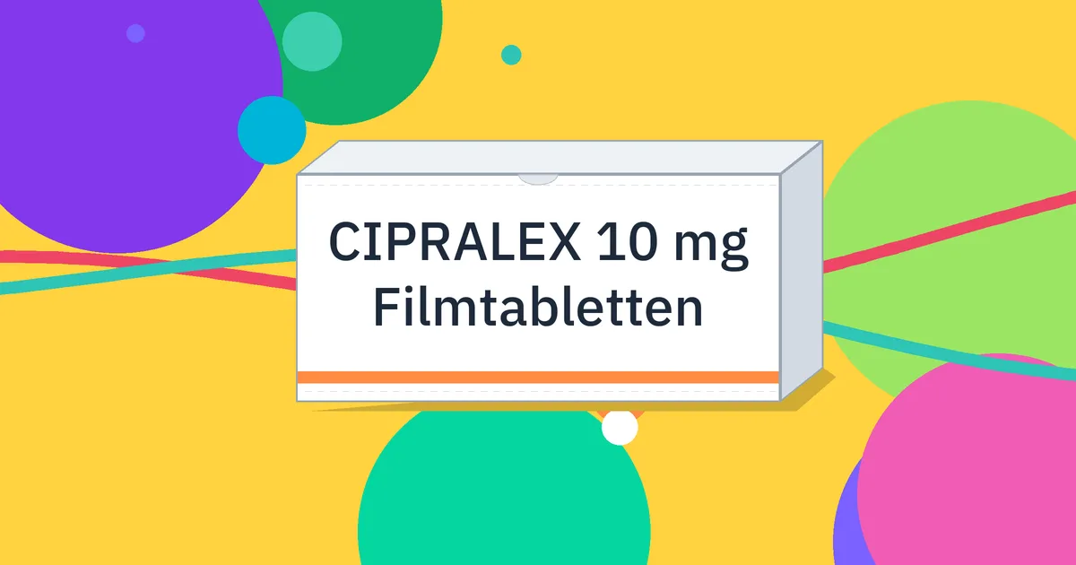 Symbolbild: Packung mit der Aufschrift CIPRALEX 10 mg Filmtabletten (PZN 01610261) – Verfügbarkeit und Bezug in Apotheken in Frankfurt am Main