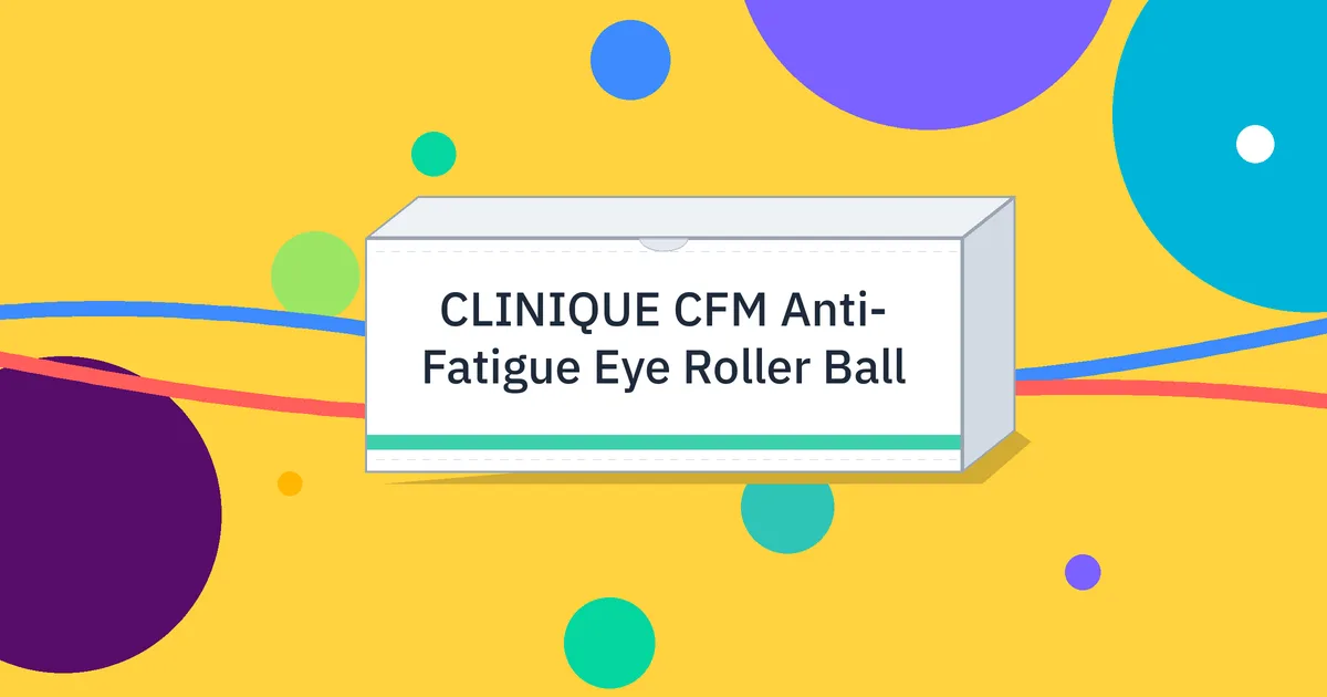 Symbolbild: Packung mit der Aufschrift CLINIQUE CFM Anti-Fatigue Eye Roller Ball (PZN 20097792) – Verfügbarkeit und Bezug in Apotheken in Frankfurt am Main