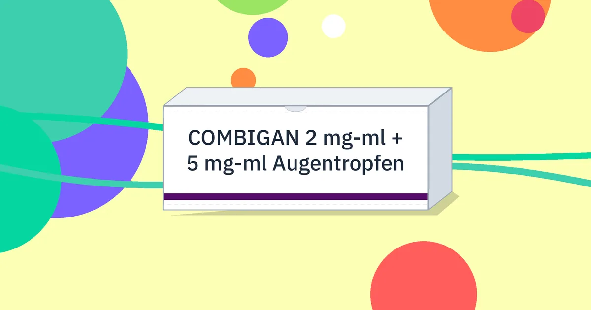 Symbolbild: Packung mit der Aufschrift COMBIGAN 2 mg-ml + 5 mg-ml Augentropfen (PZN 04536714) – Verfügbarkeit und Bezug in Apotheken in Frankfurt am Main