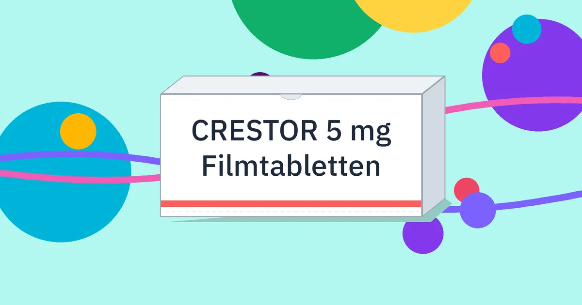 Symbolbild: Packung mit der Aufschrift CRESTOR 5 mg Filmtabletten (PZN 11174068) – Verfügbarkeit und Bezug in Apotheken in Frankfurt am Main