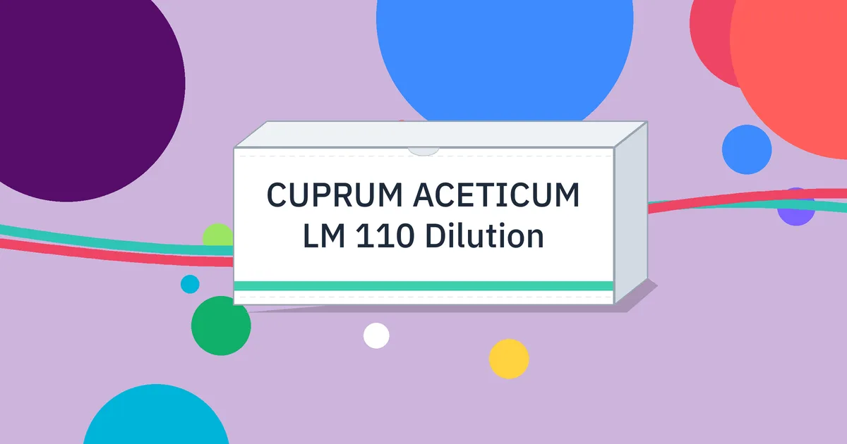 Symbolbild: Packung mit der Aufschrift CUPRUM ACETICUM LM 110 Dilution (PZN 12837594) – Verfügbarkeit und Bezug in Apotheken in Frankfurt am Main