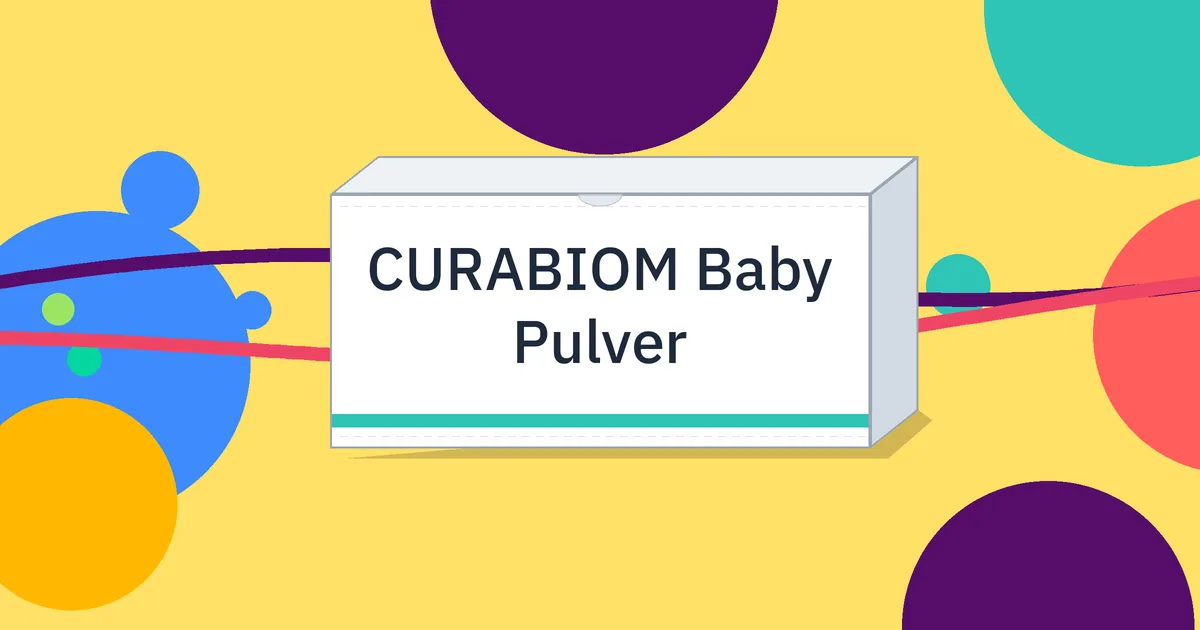 Symbolbild: Packung mit der Aufschrift CURABIOM Baby Pulver (PZN 15397486) – Verfügbarkeit und Bezug in Apotheken in Frankfurt am Main