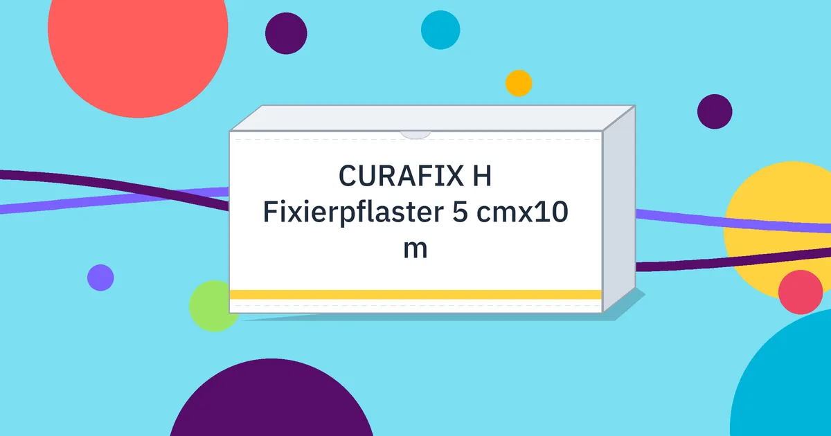 Symbolbild: Packung mit der Aufschrift CURAFIX H Fixierpflaster 5 cmx10 m (PZN 14443959) – Verfügbarkeit und Bezug in Apotheken in Frankfurt am Main