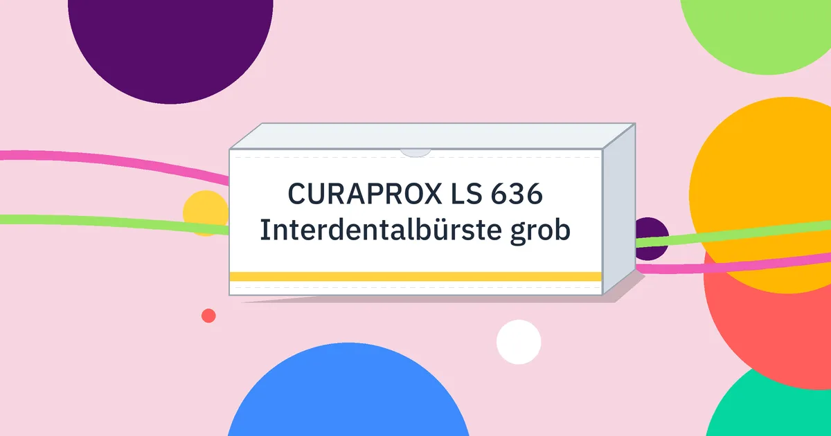 Symbolbild: Packung mit der Aufschrift CURAPROX LS 636 Interdentalbürste grob (PZN 03434822) – Verfügbarkeit und Bezug in Apotheken in Frankfurt am Main