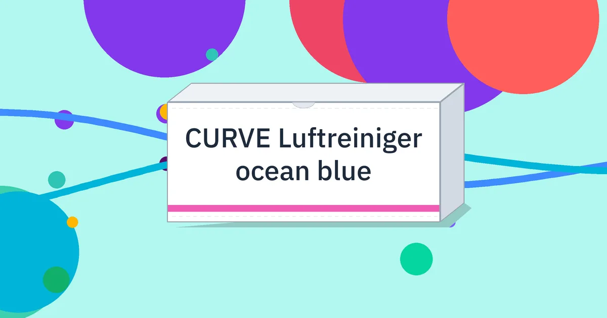Symbolbild: Packung mit der Aufschrift CURVE Luftreiniger ocean blue (PZN 18139715) – Verfügbarkeit und Bezug in Apotheken in Frankfurt am Main