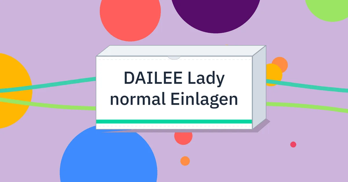 Symbolbild: Packung mit der Aufschrift DAILEE Lady normal Einlagen (PZN 16199564) – Verfügbarkeit und Bezug in Apotheken in Frankfurt am Main