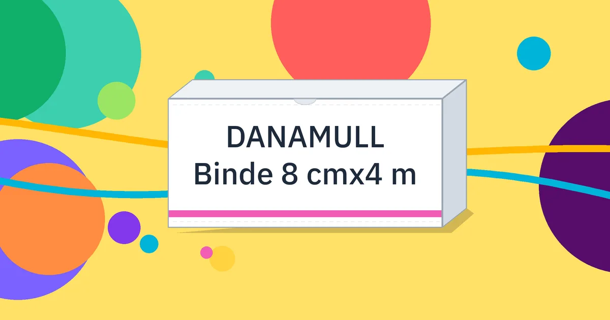 Symbolbild: Packung mit der Aufschrift DANAMULL Binde 8 cmx4 m (PZN 07636942) – Verfügbarkeit und Bezug in Apotheken in Frankfurt am Main