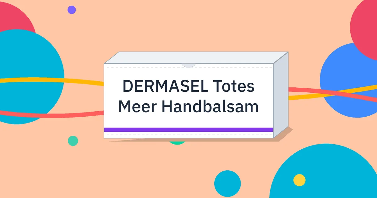 Symbolbild: Packung mit der Aufschrift DERMASEL Totes Meer Handbalsam (PZN 17889555) – Verfügbarkeit und Bezug in Apotheken in Frankfurt am Main