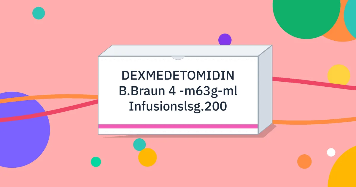 Symbolbild: Packung mit der Aufschrift DEXMEDETOMIDIN B.Braun 4 -m63g-ml Infusionslsg.200 (PZN 19461637) – Verfügbarkeit und Bezug in Apotheken in Frankfurt am Main