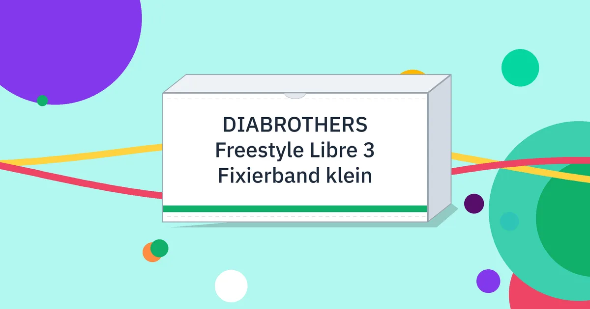 Symbolbild: Packung mit der Aufschrift DIABROTHERS Freestyle Libre 3 Fixierband klein (PZN 18190225) – Verfügbarkeit und Bezug in Apotheken in Frankfurt am Main