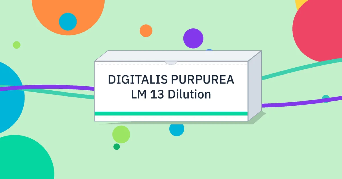Symbolbild: Packung mit der Aufschrift DIGITALIS PURPUREA LM 13 Dilution (PZN 12842201) – Verfügbarkeit und Bezug in Apotheken in Frankfurt am Main