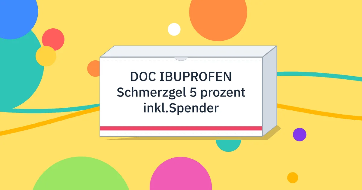 Symbolbild: Packung mit der Aufschrift DOC IBUPROFEN Schmerzgel 5 prozent inkl.Spender (PZN 14439627) – Verfügbarkeit und Bezug in Apotheken in Frankfurt am Main