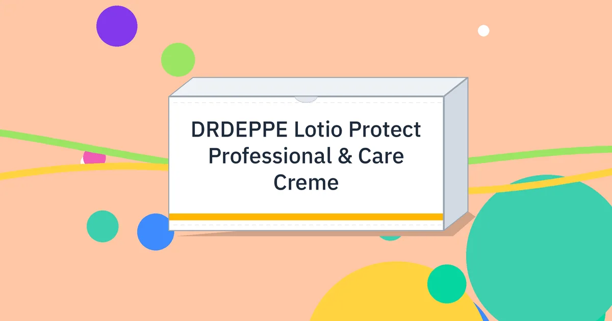 Symbolbild: Packung mit der Aufschrift DRDEPPE Lotio Protect Professional & Care Creme (PZN 18312131) – Verfügbarkeit und Bezug in Apotheken in Frankfurt am Main